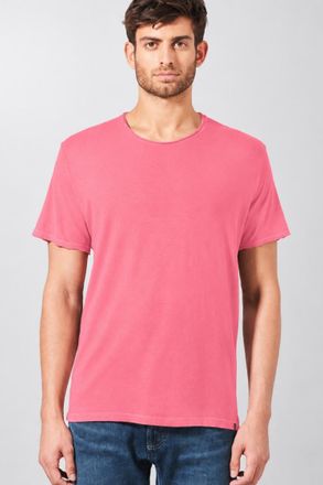 Hempage Hempage Herren vegan T-Shirt Timeless Basic Hibiskus Pink