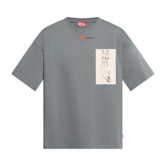 Diesel Homme, Tops, Gris, Taille: XL T-Boxt T-Shirt