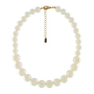 Dansk Copenhagen Femme, Accessoires, Beige, Taille: ONE Size Collier de perles avec placage en or