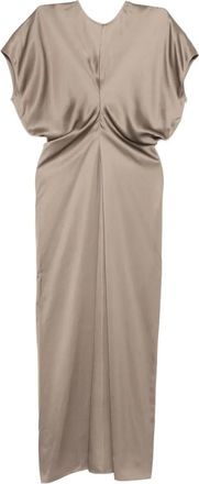 Toteme robe à taille froncée - Gris