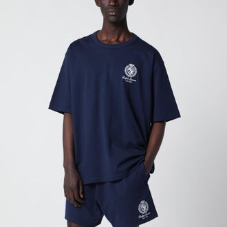 Polo Ralph Lauren Navyblaues Relaxed-Fit T-Shirt Mit Logo-Prints