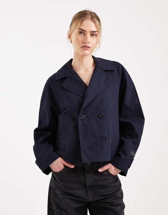 Levi's Cropped-Trenchcoat in Marineblau