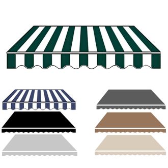 Generic Einziehbar Markisenbespannung Markisenstoff Mit Volant 2.0m 2.5m 3.0m 3.6m 4m 5m, Ersatzstoff f&uuml;r Terrassenmarkise f&uuml;r Balkon, Markisenstoff Wasserdic