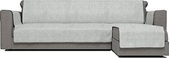 Italian Bed Linen Komfort-Antigleiten-Sofa-Decke mit chaiselongue,190cm, grau