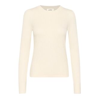 Soaked In Luxury Wei&szlig;er Pullover Whisper Style - - Knitwear - Damen - Wei&szlig; - M