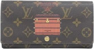 Louis Vuitton unisex, Pre-owned, Brun, Taille: ONE Size Portefeuille long (&agrave; deux volets) Pre-owned