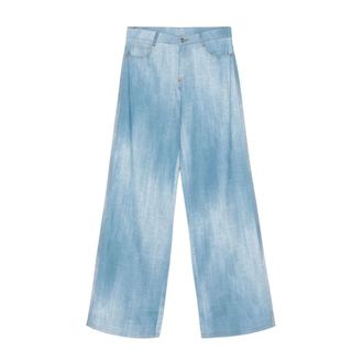 Ermanno Scervino Femme, Jeans, Bleu, Taille: 36 FR Pantalon Palazzo