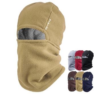 Generic Cagoule thermique chapeau dhiver pour hommes femmes masque de ski coupe-vent chaud cagoule masque facial polaire thermique doublure tour de cou chaud/