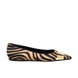 Baldinini Zebra-Print Kalbsleder Ballerinas - - Shoes - Damen - Mehrfarbig - 38 EU