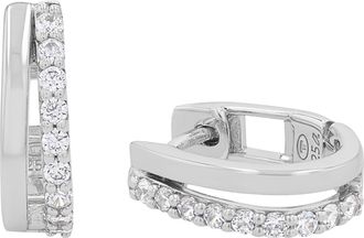 Tom Tailor Tom Tailor Creolen f&uuml;r Damen, Sterling Silber 925, mit Zirkonia, 15 mm, silber, Geschenkidee, Ohrschmuck, Damenschmuck, 2100565