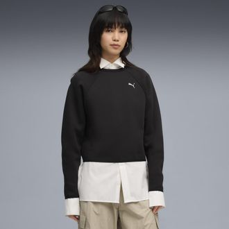 Puma Evostripe Comfort Short Sweatshirt Damen, Accessoires, Schwarz, XL