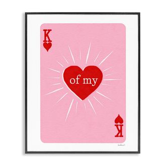 Stupell Industries King Of My Heart Giclée-Kunst, gerahmt, Design von Amanda Greenwood, 76,2 x 61 cm, Schwarz