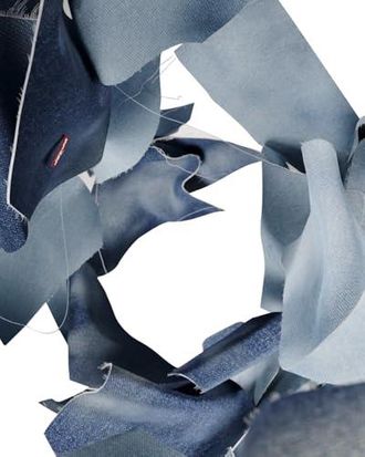 Levi's Femme Short Baggy Taille Haute Lin Denim Stop Flaxing Short Blue 31