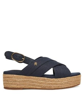 Tommy Hilfiger Espadrilles Denim Espadrille Platform Sandal FW0FW08669 Dunkelblau