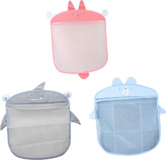 Lurrose 3 St&uuml;ck Teiliges Badspielzeugnetz Cartoon Wandh&auml;ngender Organizer Wiederverwendbar Geruchsneutral F&uuml;r Kleinkinder Badewannen Spielzeugaufbewahrung