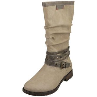Mustang Jeans Bottes &eacute;crues &agrave; talon d&eacute;croch&eacute; bas avec un zip et une boucle d&eacute;corative - Taille numeric_36