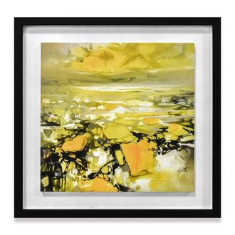 Scott Naismith Gerahmte Plakette Yellow Matter 2, Holz (40 cm x 40 cm) (Gelb)