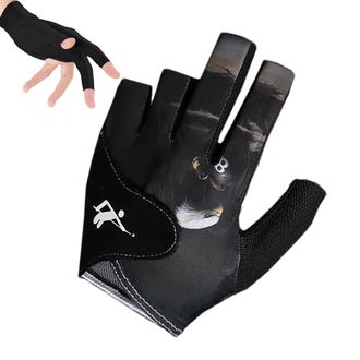 Generico Pool-Handschuhe f&uuml;r Herren, Mitten links/rechts, atmungsaktiv, Halbfinger-Handschuhe, bequemer Handschutz f&uuml;r sportliche Arbeit