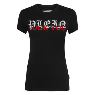 Philipp Plein T-Shirt Slim Fit - - Tops - Damen - Schwarzk - L