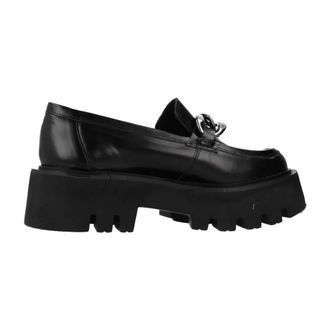 Yellow Mocassins &eacute;l&eacute;gants avec D&eacute;tail Ornemental - Femme - Chaussures - Noir - Taille: 40 EU