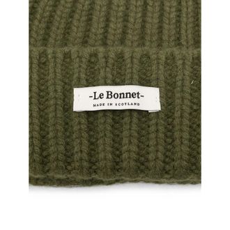Le Bonnet LBL-033 Ribbed Lambswool Beanie - Green