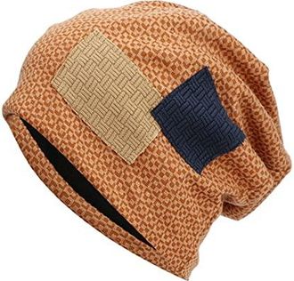 Generic Chapeaux à carreaux pour homme et femme - Chapeau tendance unisexe pour entraînement par temps froid - Vie quotidienne, Orange, Taille unique