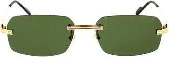 Cartier Vintage Rechteckige Sonnenbrille Ct0271S 002 - - Accessories - unisex - Gelb - 58 MM