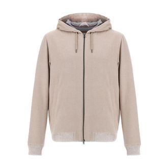 Herno Resort Kapuzenpullover mit Kordelzug - - Sweatshirts & Hoodies - Herren - Beige - M