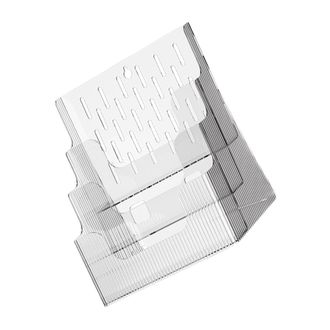 BESPORTBLE Prospektst&auml;nder Transparent Wandorganizer H&auml;ngend Tisch Stehsammler Multifach Brosch&uuml;renhalter f&uuml;r Flyer Pamphlets Display Stand File Organizer Modern