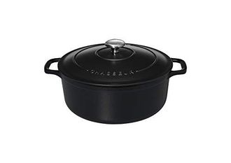 Chasseur 11832401 Cocotte ronde, Fonte &eacute;maill&eacute;e, Mat (int&eacute;rieur Noir), 22 cm