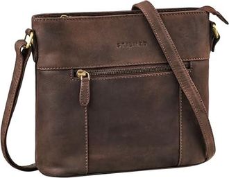 STILORD Medina Élégant Sac Cuir Femme Bandouliere Moyenne Sacoche Femme Bandoulière Vintage Sac à Main Pochette pour la Fête et le Guotidien Sac Besace Cuir V