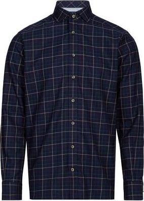 Hackett Kariertes Baumwollhemd Hackett mit klassischem Kragen in Blau