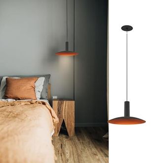 SLV LALU Pendelleuchte ELYPSE 22 Einbau Bronze | Hängelampe mit warmweißen LED dimmbar | Hochwertiger Aluminium Lampenschirm Durchmesser 22cm | Ideal für 