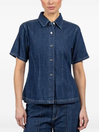 DL1961 chemise Joice &agrave; manches courtes - Bleu