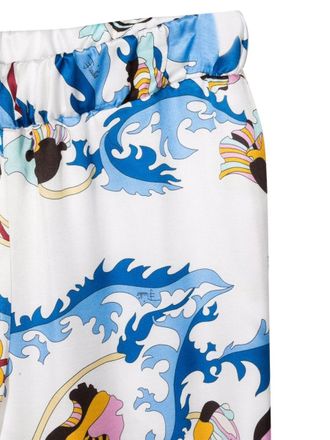 Emilio Pucci Viscose-Silk Trousers - Multicolor