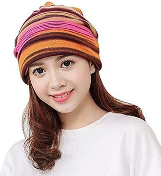 Generic Bonnet souple pour femme - Cancer de chimio - En coton - Bonnet de sommeil turban - Foulard musulman pour femmes et hommes, 4 - Rose chaud, taille uni
