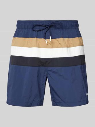 HUGO BOSS Relaxed Fit Badeshorts mit Label-Print Modell Louis