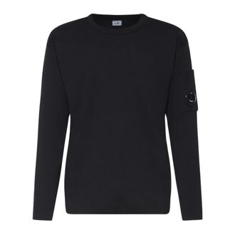 C.P. Company Cotton Sea Island Crewneck Lens Sweater - - Sweatshirts & Hoodies - Herren - Schwarzk - XL