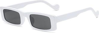 Generic Lunettes De Soleil Carr&eacute;es &Agrave; Petite Monture For Hommes Et Femmes, Vacances, F&ecirc;tes, Lunettes De Soleil D&eacute;coratives(White)