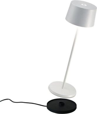 Zafferano Olivia Pro White wiederaufladbare und dimmbare LED-Tischleuchte