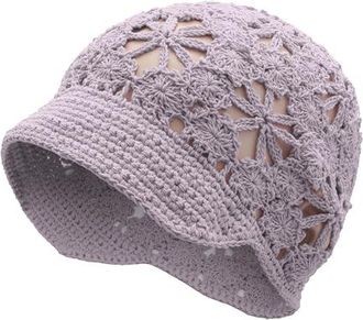 ZLYC Bonnet pour Femme, Couleur Unie Violet Clair, Taille Unique