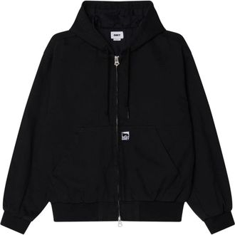 Obey Homme, Vestes, Noir, Taille: S Veste Glen Zip Up en Noir