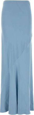 Ermanno Scervino Femme, Jupes, Bleu, Taille: 36 FR Long Twill Skirt