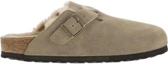 Birkenstock Loafer - Boston - Sabot With Fur Lining - Gr. 41 (EU) - in Beige - für Damen
