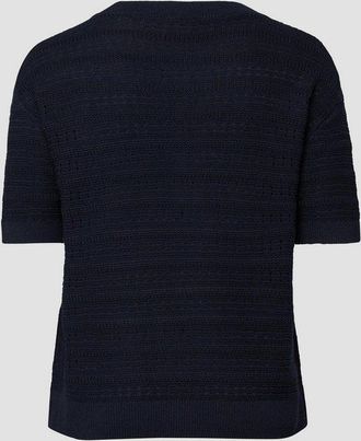 s.Oliver Kurzarmpullover Strickpullover Ajour-Pullover mit Halbarm