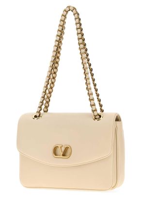 Valentino Garavani Womens Ivory Leather Djuna Shoulder Bag Butterwhite Borse A Mano