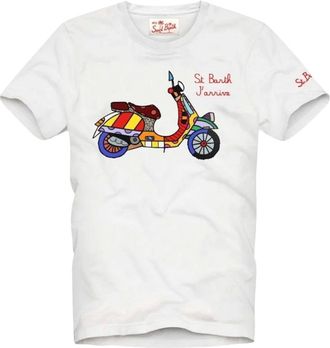 MC2 Saint Barth Homme, Tops, Blanc, Taille: 2XL T-shirt Edizione Speciale Britto