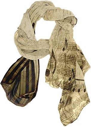 Mnsruu Écharpe longue vintage en forme de note de musique
