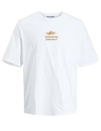 Jack & Jones Jorbradley Endurance Tee SS C.N Stmss25 T-Shirt, Blanc &eacute;clatant., S