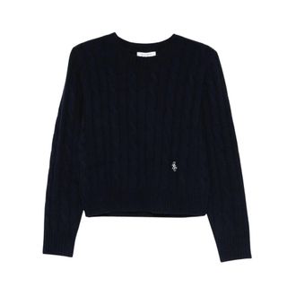 Sporty & Rich Zopfmuster-Pullover - - Knitwear - Damen - Blau - L